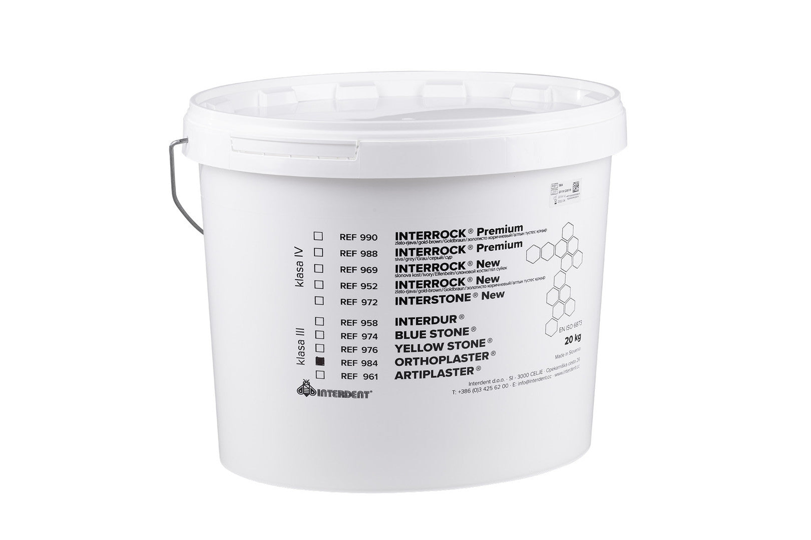 PLASTER ORTHOPLASTER WHITE INTERDENT