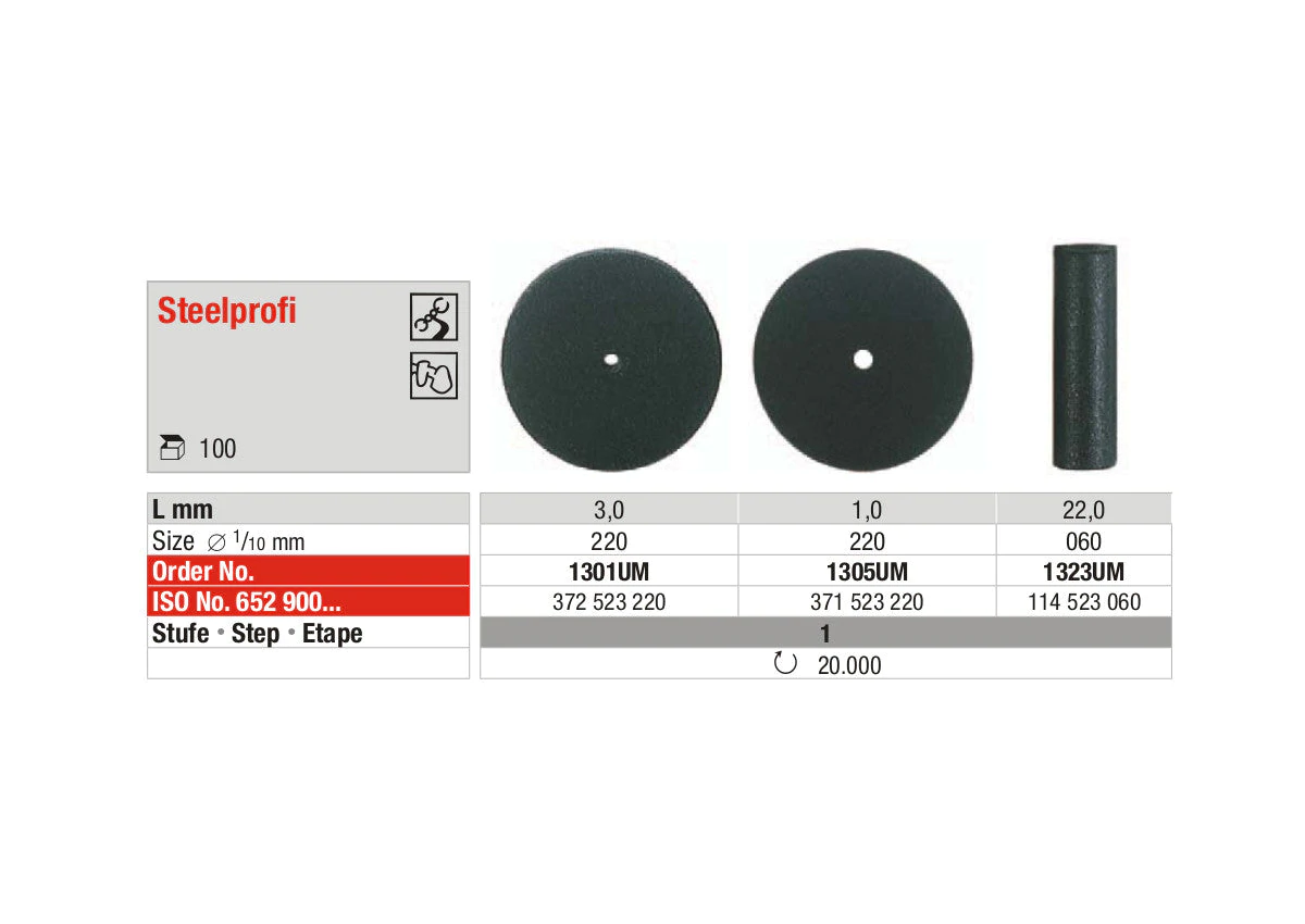 RUBBER WHEEL BLACK STEELPROFI EDENTA